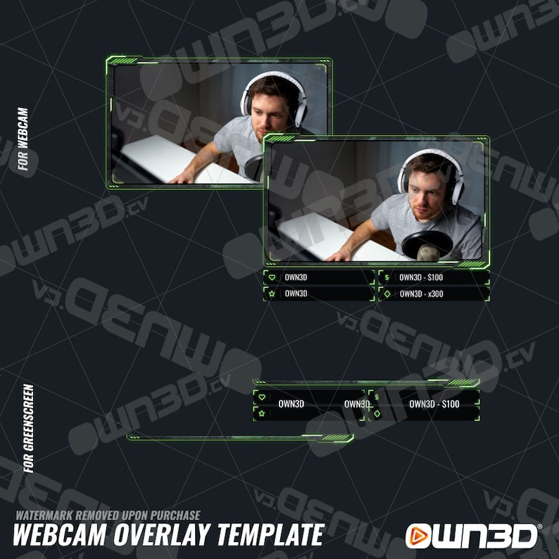 Animated Stream Overlay Package Military twitch Kick - Etsy
