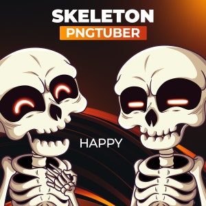 Skeleton PNG Tuber Avatar for twitch Kick Youtube Discord Facebook ...