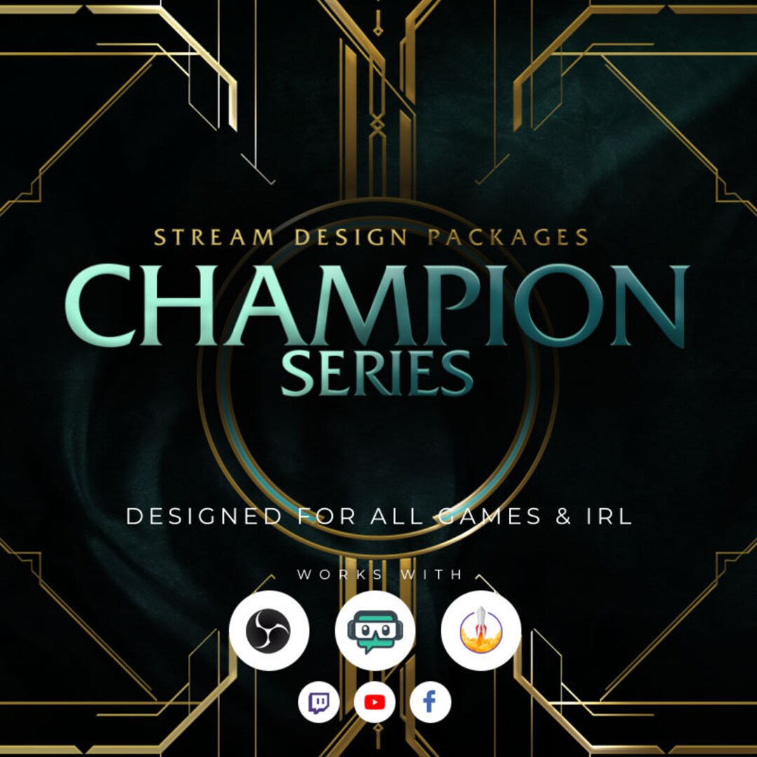 Animated Twitch Overlay Package Champion [twitch | Kick | Youtube] - Etsy