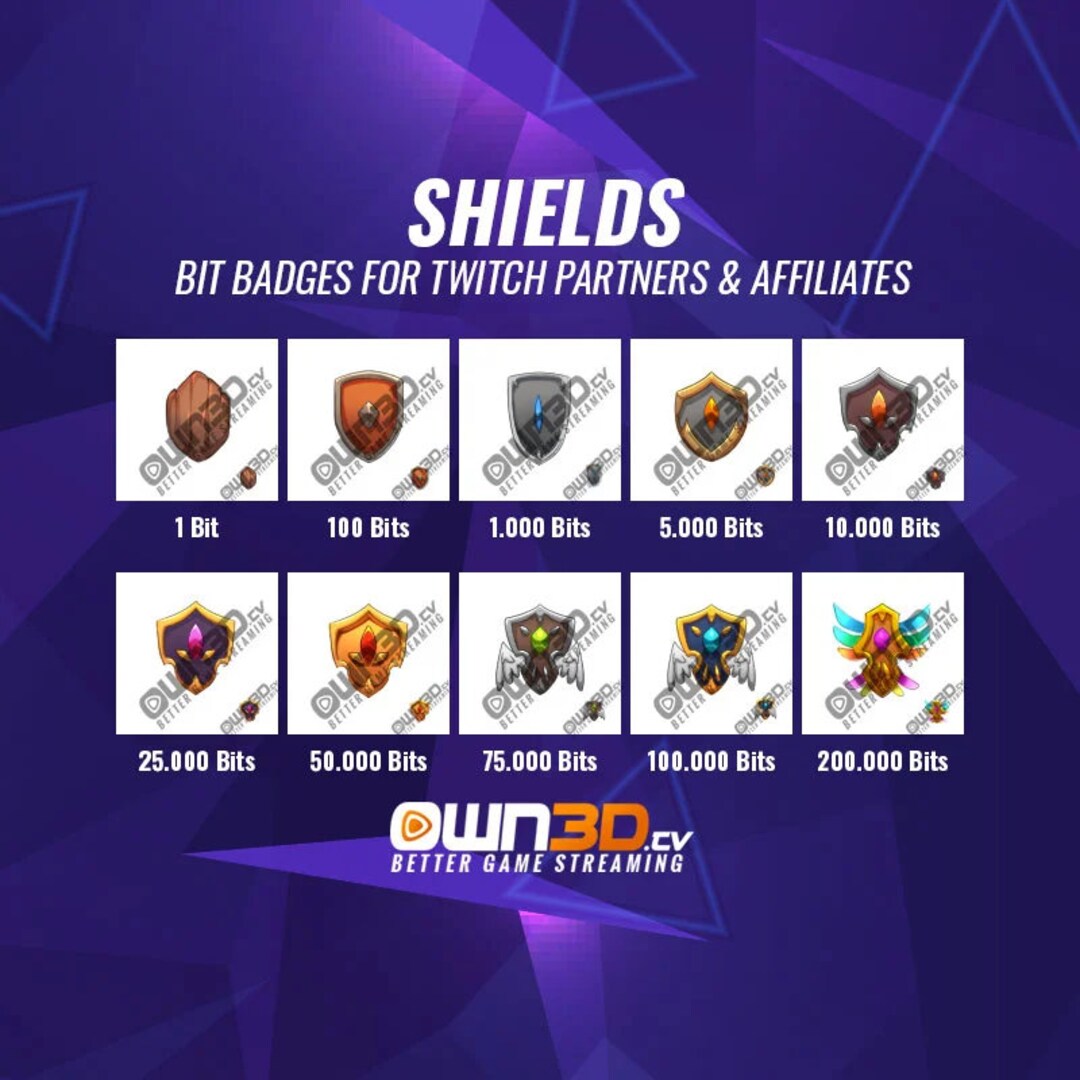 Shields Bit Badges - Etsy