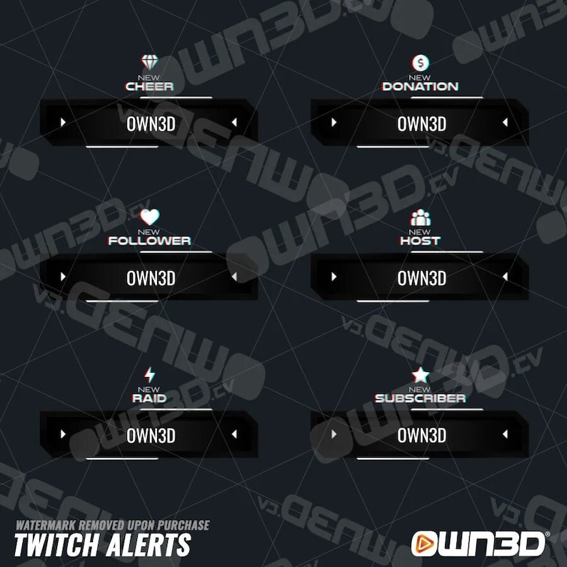Glitchy Twitch Alerts - Etsy
