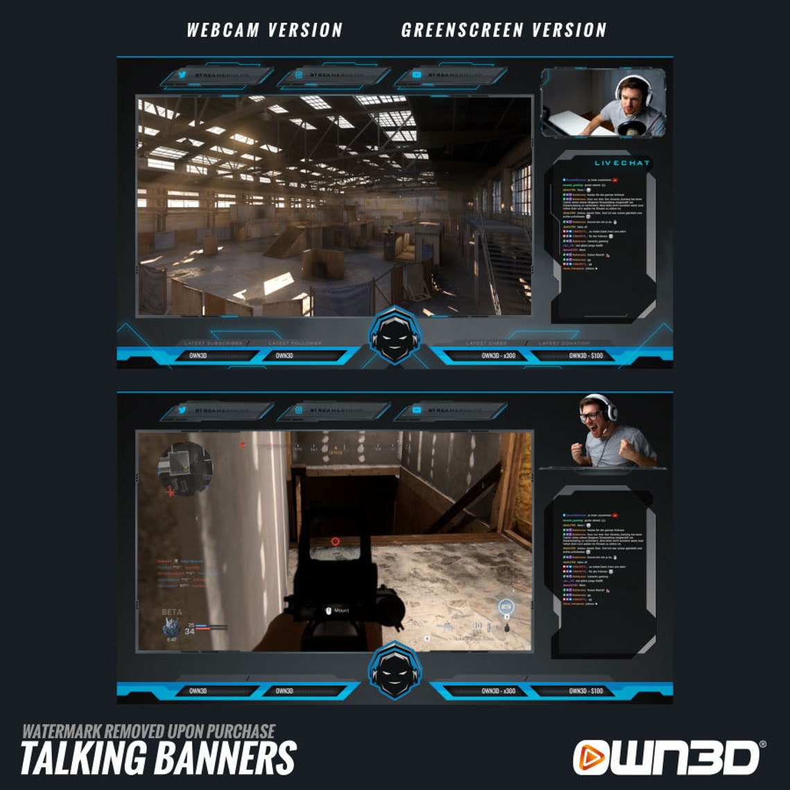 Animated Stream Overlay Package Gamerz - Etsy