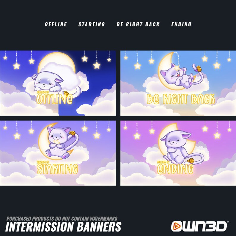 Animated Stream Overlay "kawaii Cats" [twitch | Kick | Youtube] - Etsy ...
