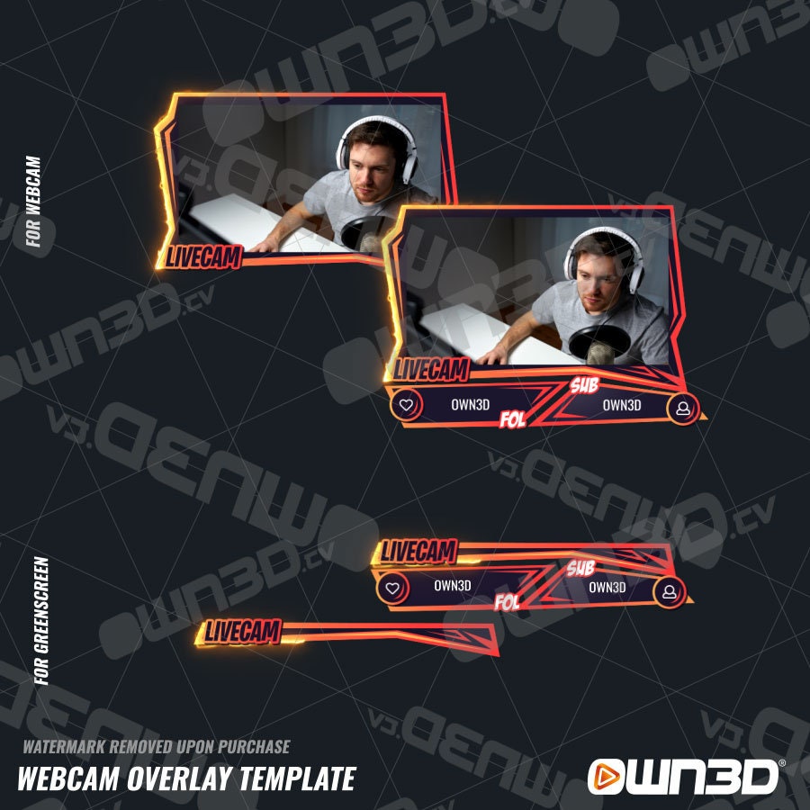 Animated Stream Overlay Package Fayzer twitch Kick - Etsy