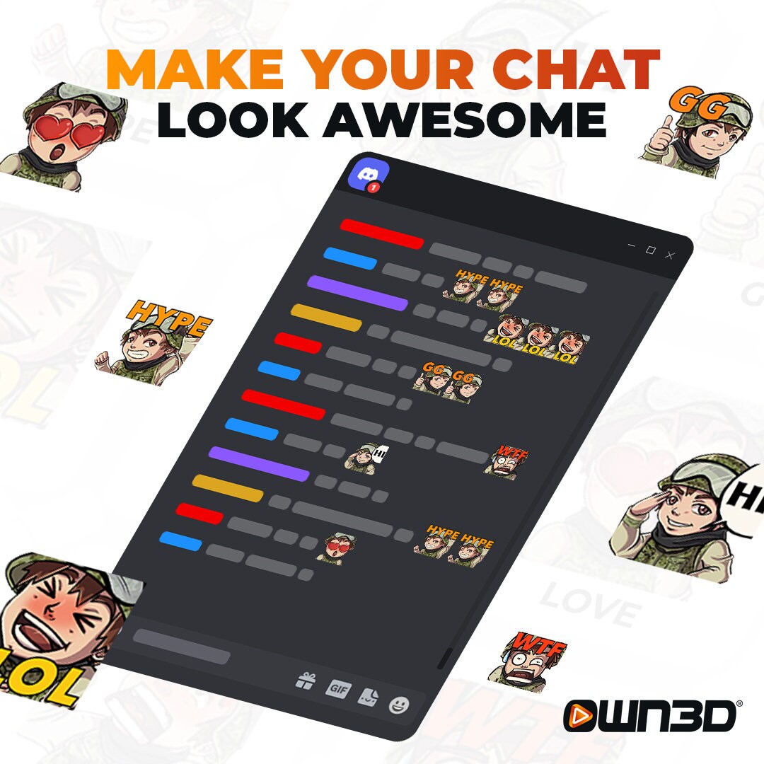 Army Soldier Emotes - 8 Pack [twitch | Kick | Youtube | Discord] - Etsy