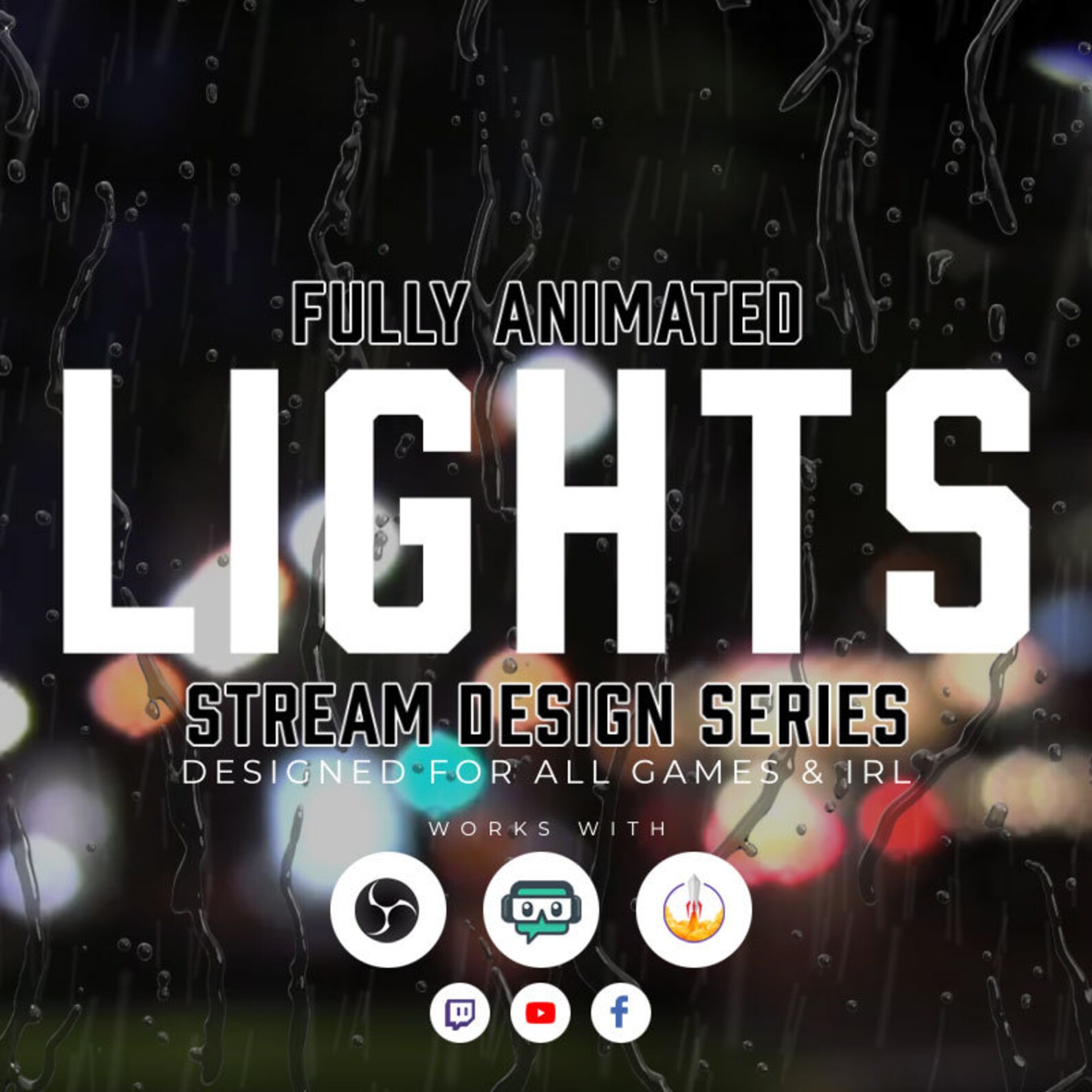 Animated Stream Overlay Package Lights - Etsy