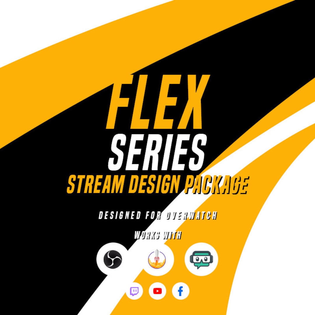 Animated Twitch Overlay Package Flex [twitch | Kick | Youtube] - Etsy