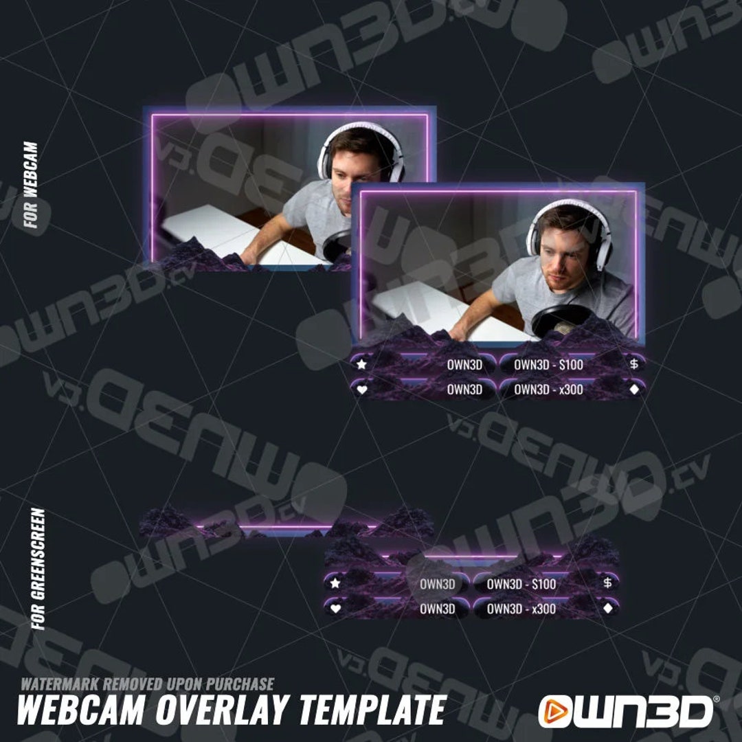 Synthrunner Webcam Overlay / Animated Cam Template - Etsy