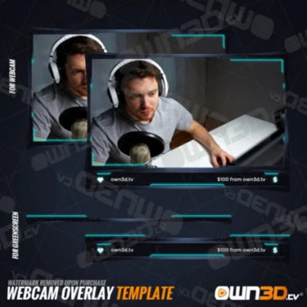 Modern Webcam Overlay / Animated Cam Template - Etsy