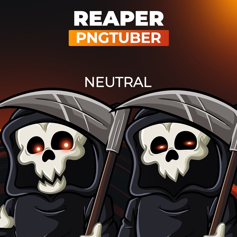 Reaper Pngtuber Avatar: 5 Emotions, Hand-drawn Vtuber Model - Etsy