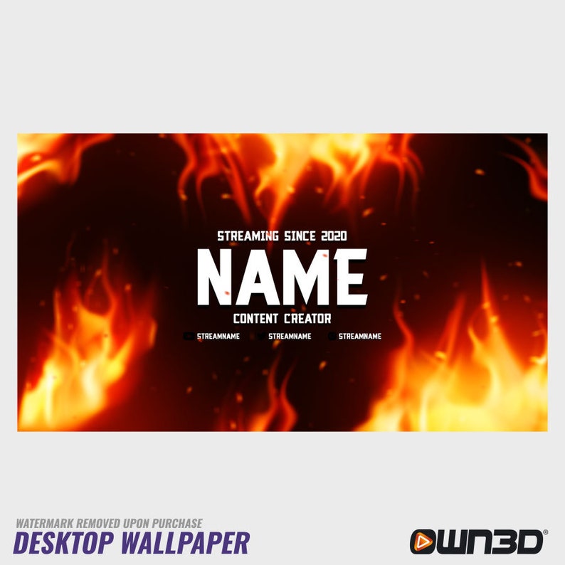Animated Twitch Overlay Package Flames twitch Kick Youtube - Etsy