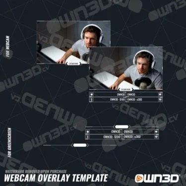 Minimal Webcam Overlay / Animated Cam Template - Etsy
