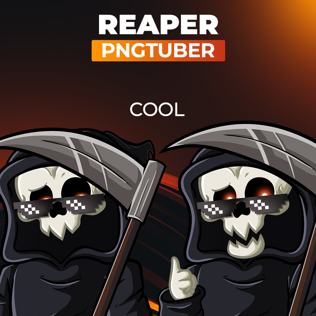 Reaper Pngtuber Avatar for Twitch/youtube/facebook/kick/discord Ready ...