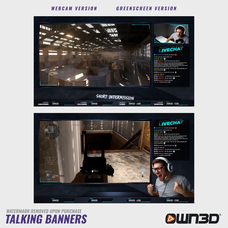 Animated Stream Overlay "modern" [twitch | Kick | Youtube] - Etsy