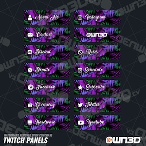 Animated Twitch Overlay Package Tropical [twitch | Kick | Youtube] - Etsy