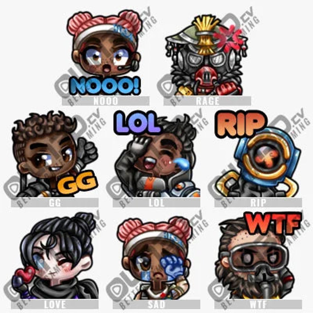 Apex Legends 1 Emotes - 8 Pack [twitch | Kick | Youtube | Discord] - Etsy
