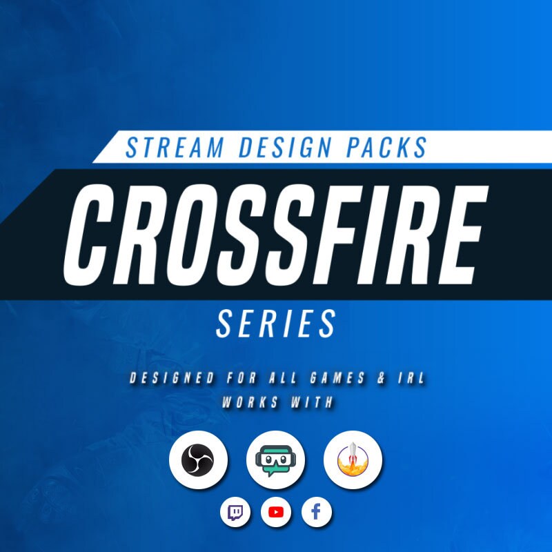 Animated Twitch Overlay Package Crossfire [twitch | Kick | Youtube] - Etsy