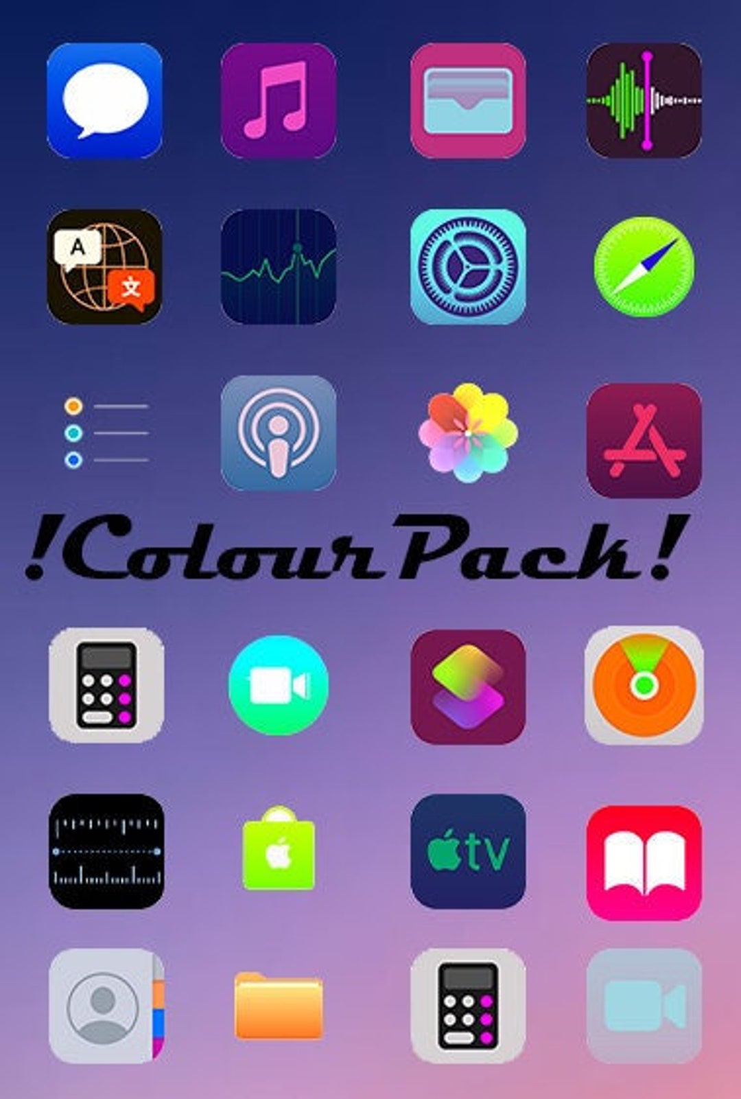 IOS 14 Custom App Icon Colour Pack iPhone 30 Icons - Etsy