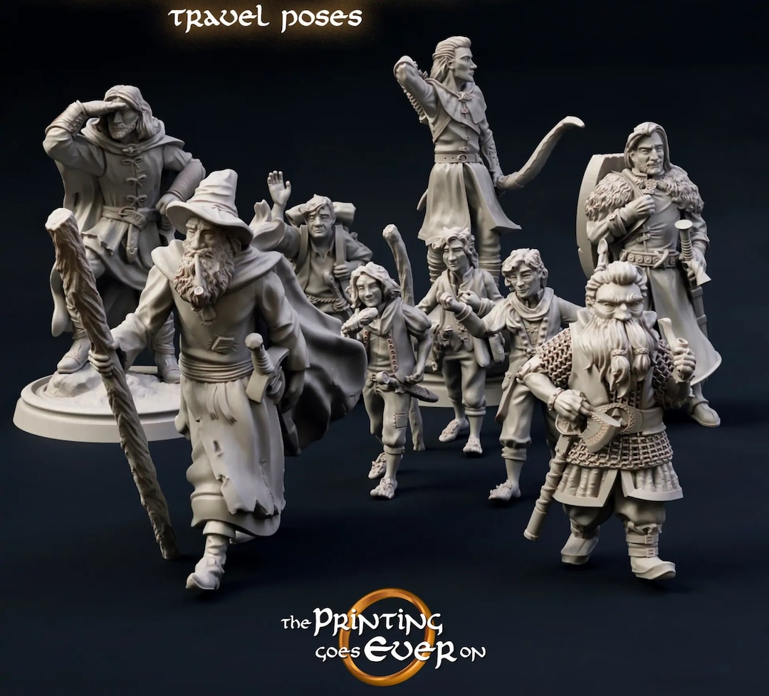 9 Helden Wander Pose TPGEO Miniaturen 9 Figuren ThePrintingGoesEverOn ...