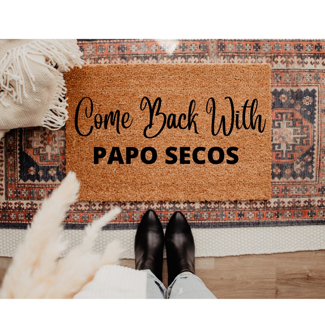 Come Back With Papo Secos Portuguese Welcome Mat - Etsy