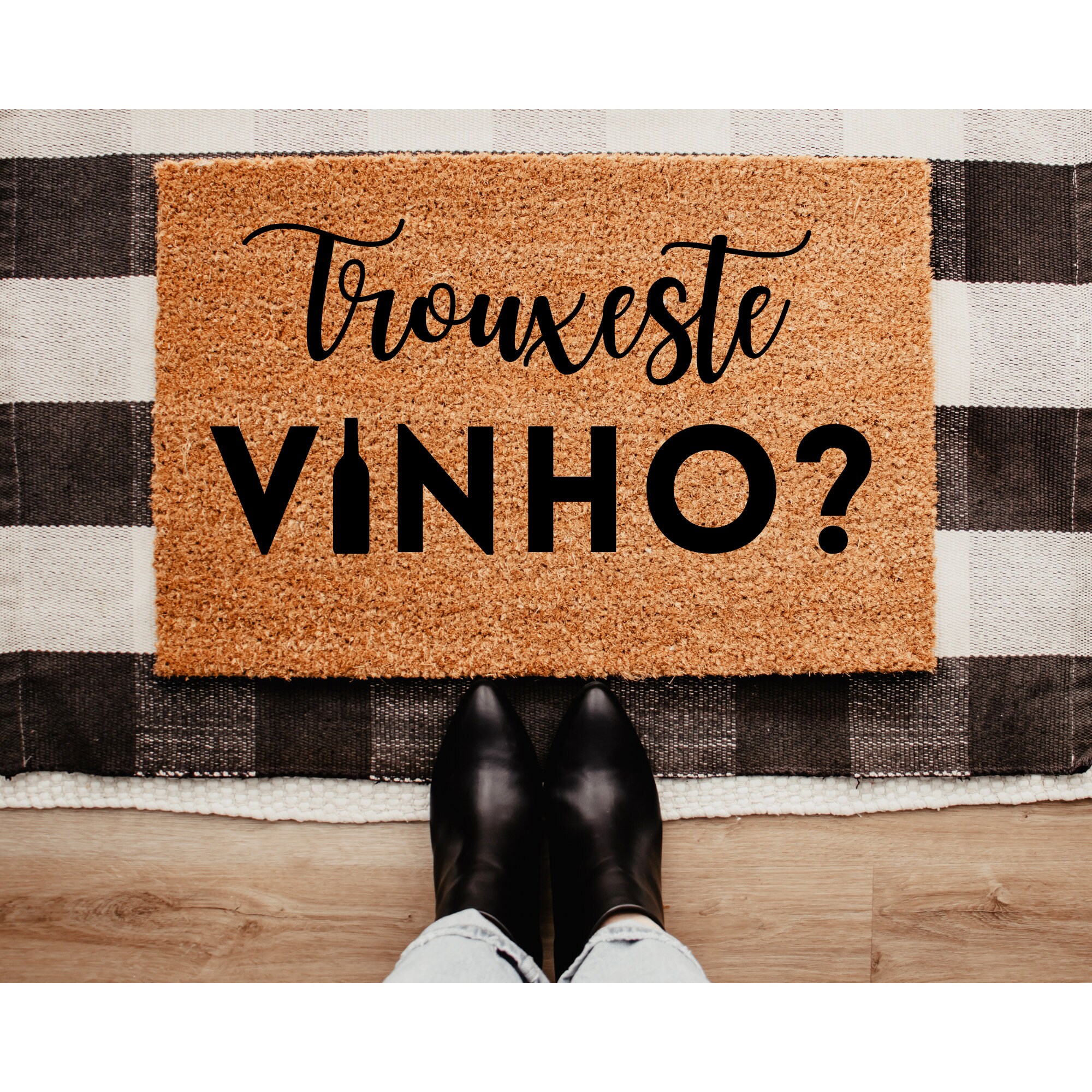 Trouxeste Vinho Did You Bring Wine Portuguese Welcome Mat - Etsy