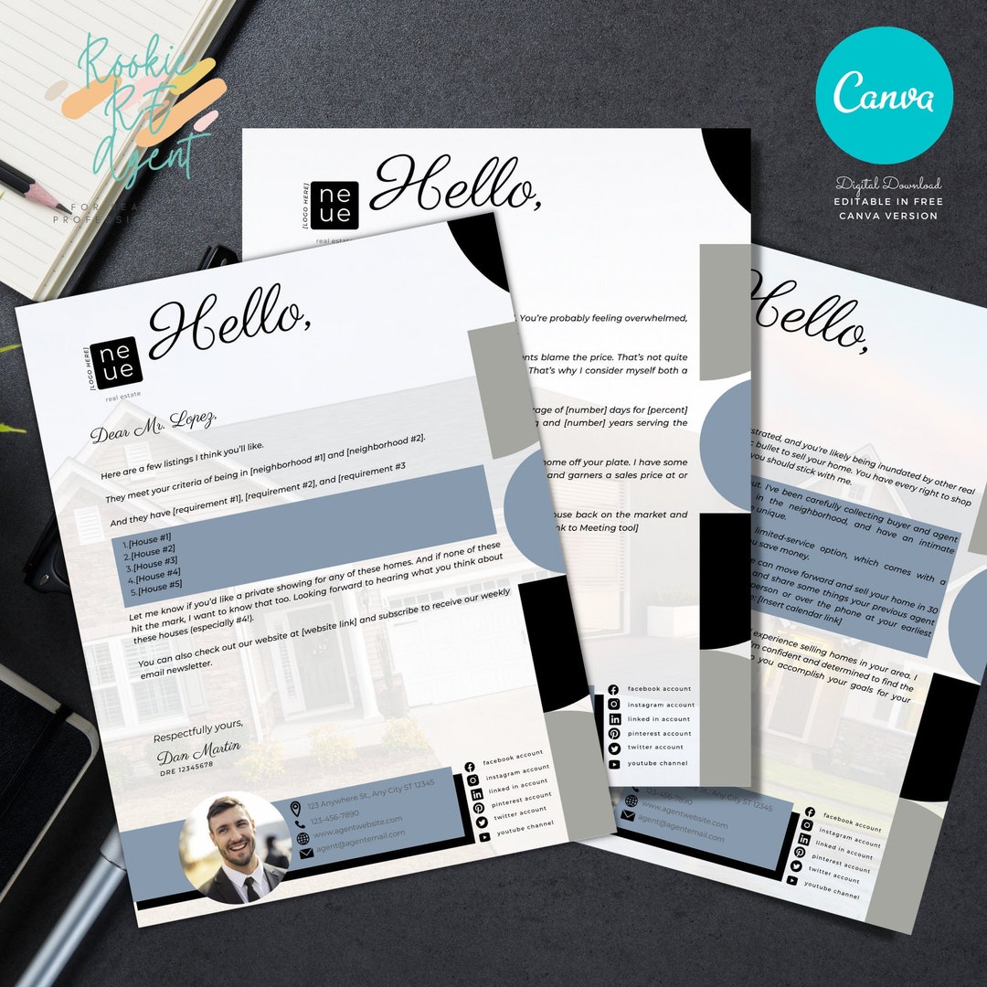 Real Estate Agent Listing Letter Bundle: Expired & New | Agent Mailing ...