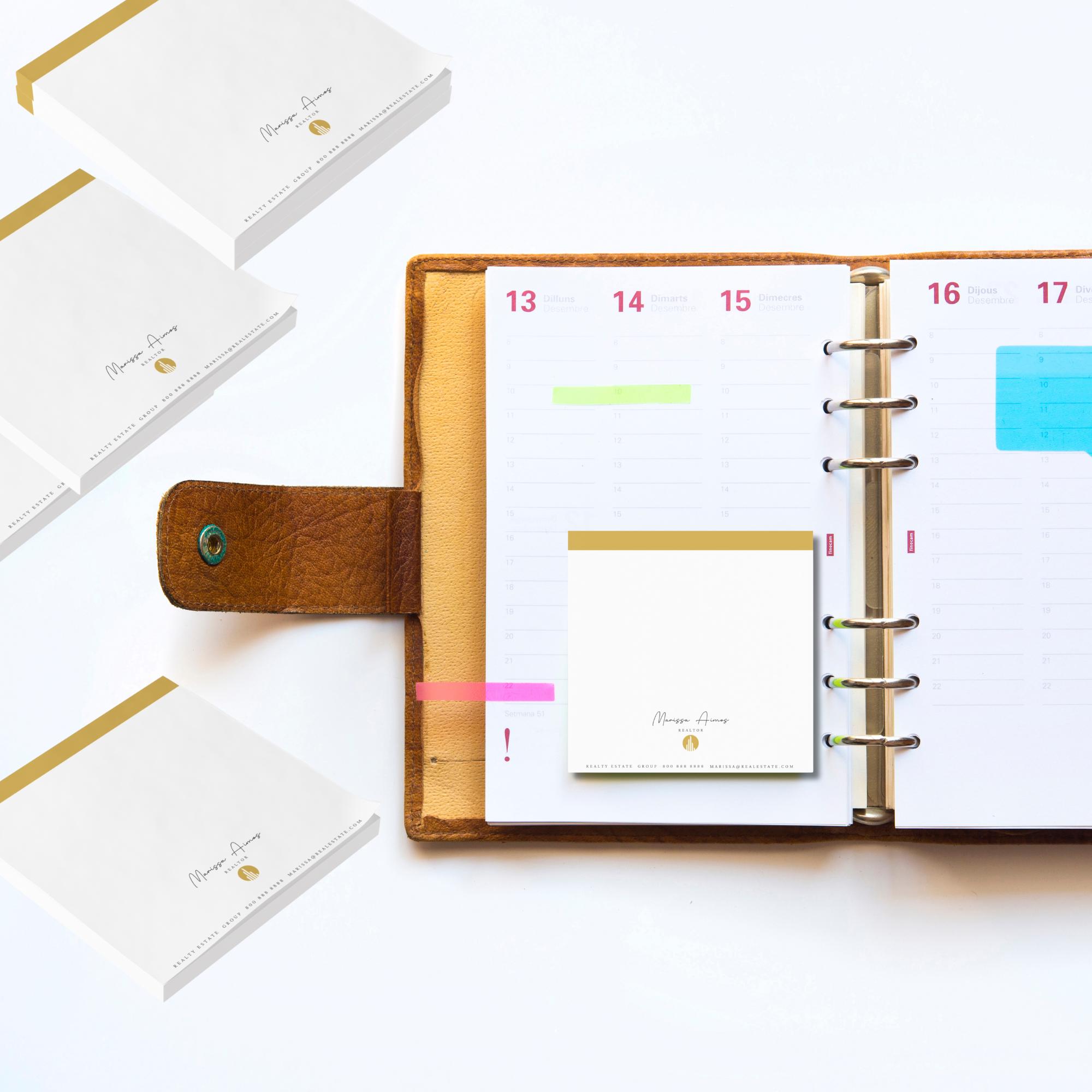 Customizable Sticky Notes for Professionals, Real Estate Note Pads ...