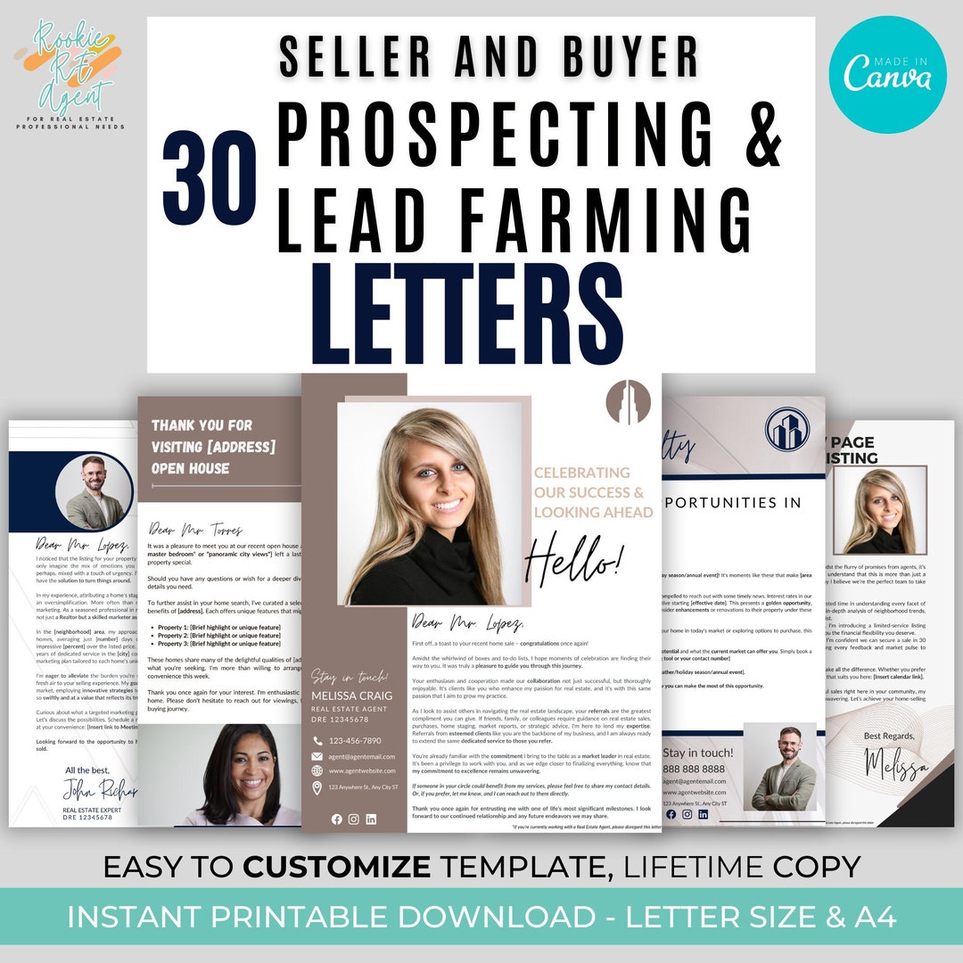 Real Estate Prospecting Letter Templates: Lead Farming Drip Campaign ...