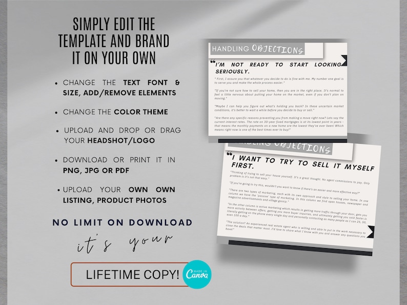 Real Estate Objection Handling Scripts: Realtor Sales Guide (instant ...