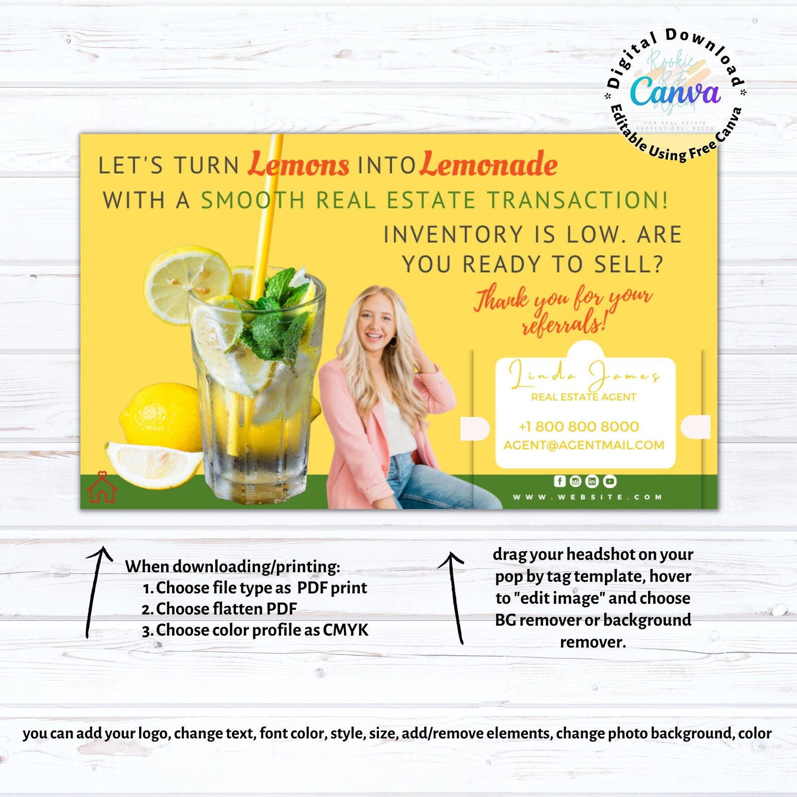 Lemons and Lemonade Pop-by-tags Real Estate Pop by Tag - Etsy