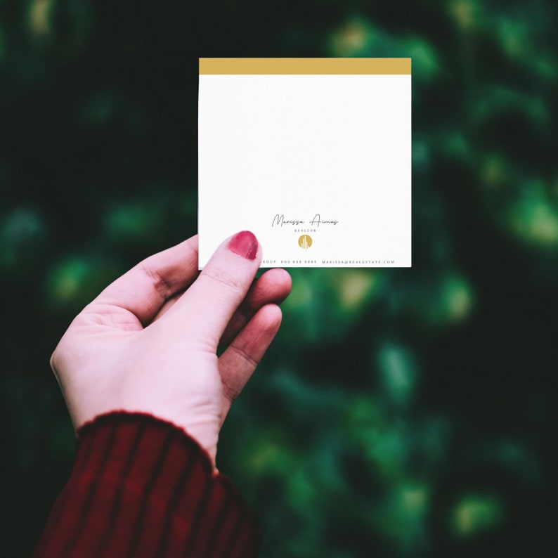 Customizable Sticky Notes for Professionals, Real Estate Note Pads ...