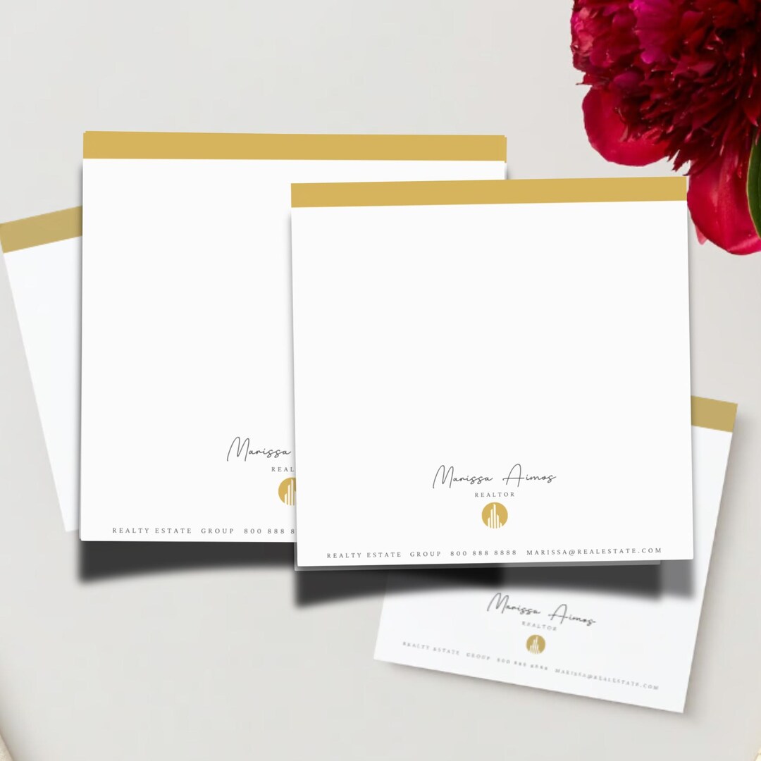 Customizable Sticky Notes for Professionals, Real Estate Note Pads ...