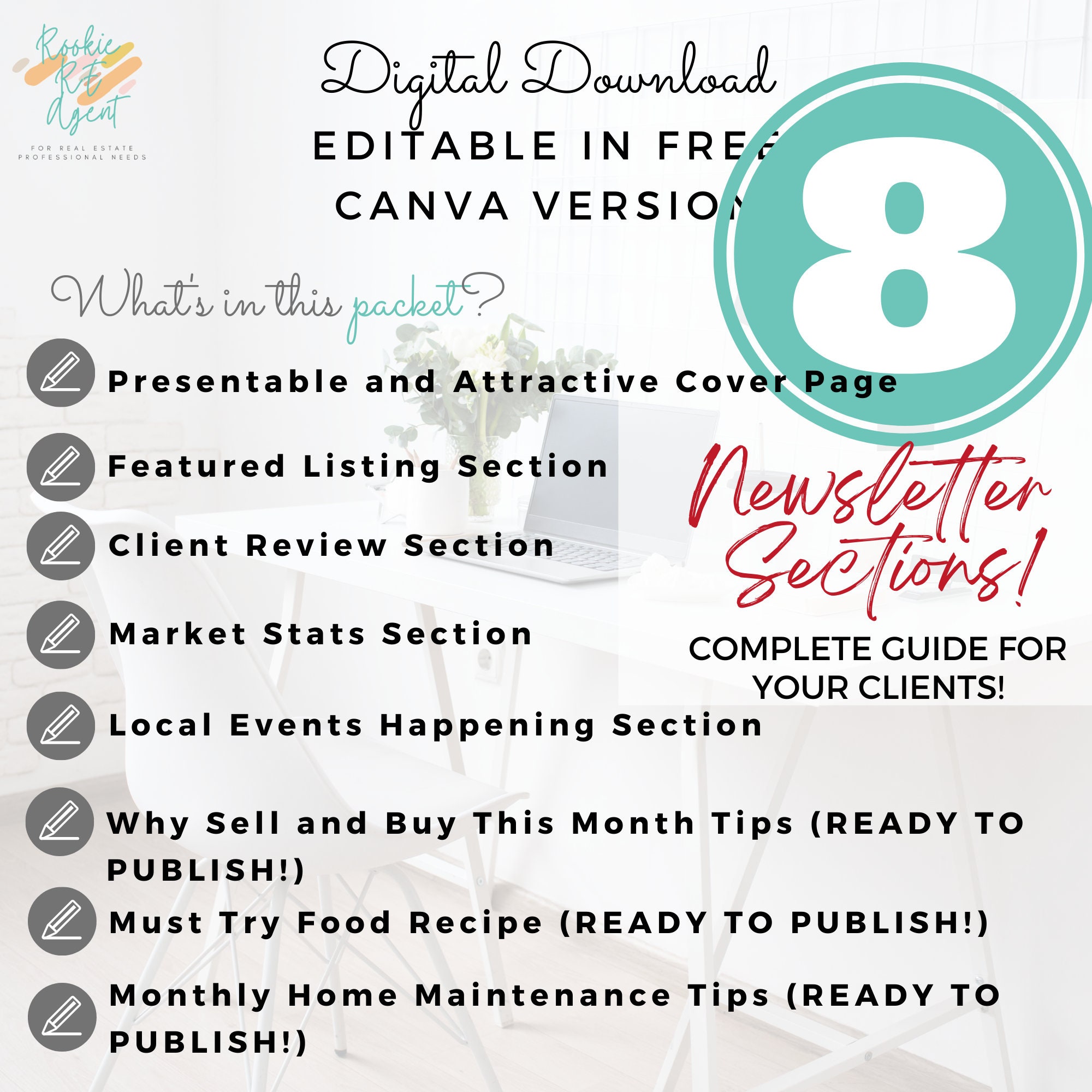 Real Estate January Monthly Marketing Newsletter Real Estate Mail Email ...