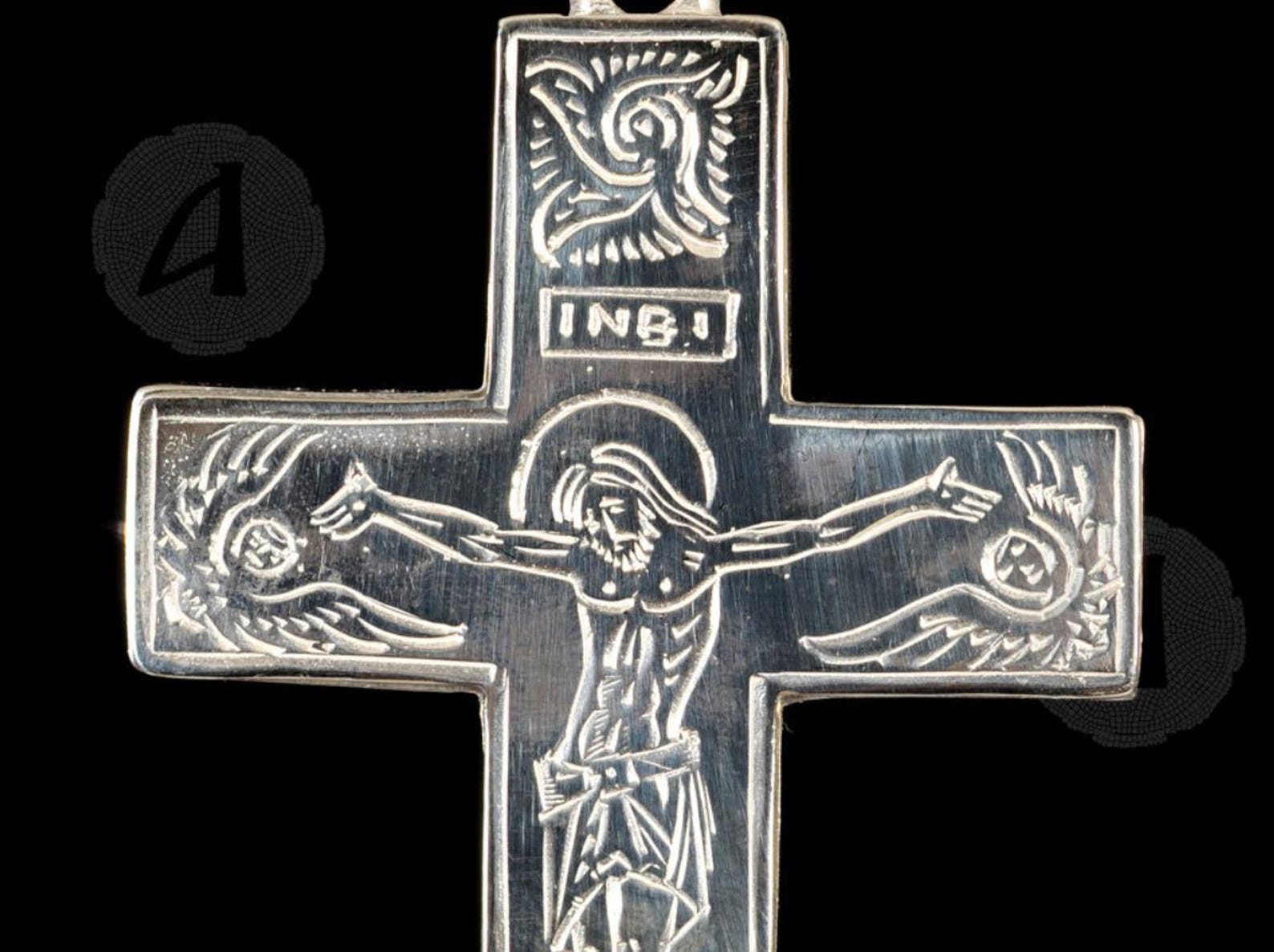 Cross 2side Screw and for Holy Relics Jesus Silver 925 Original Athos ...