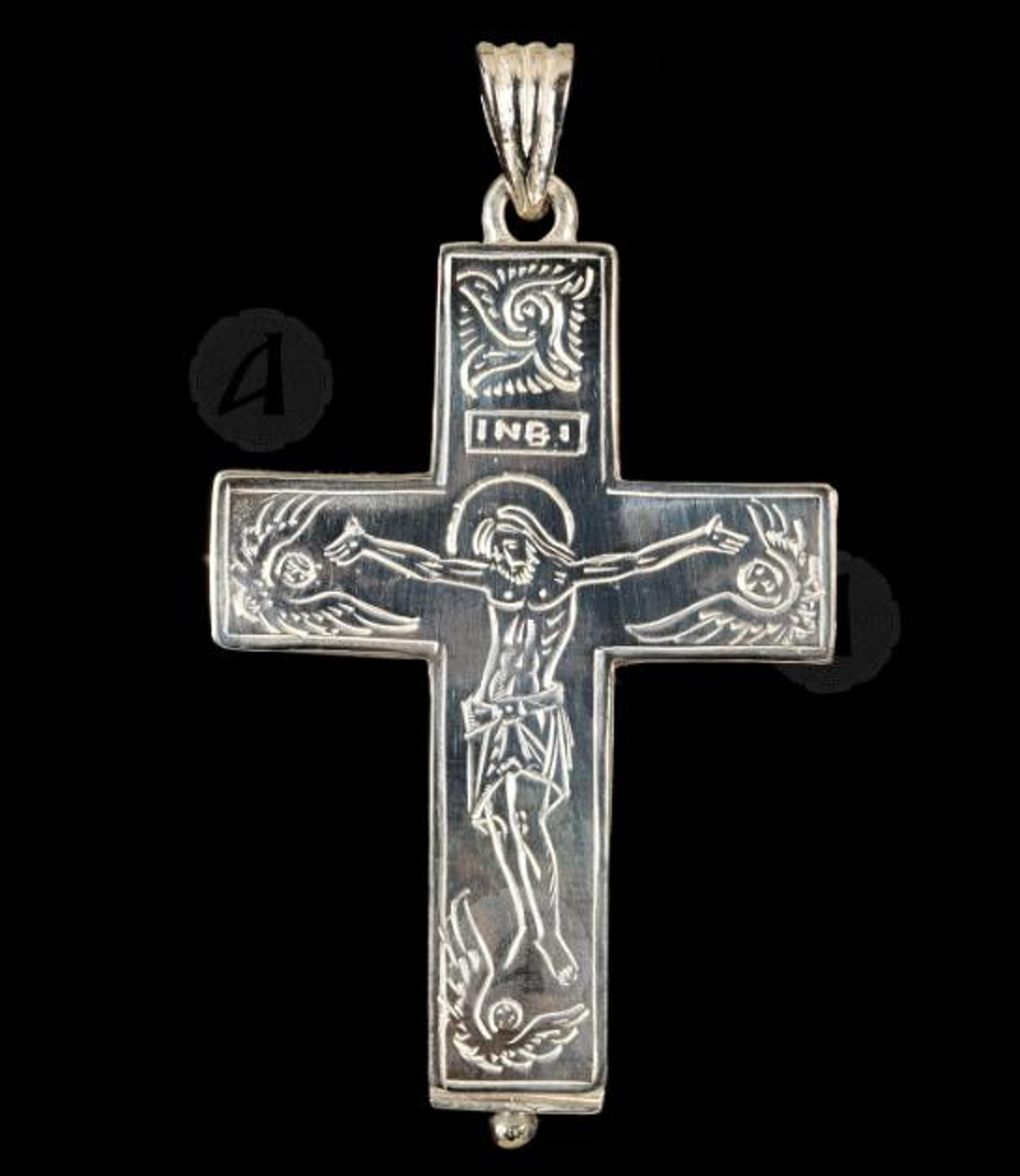 Cross 2side Screw and for Holy Relics Jesus Silver 925 Original Athos ...