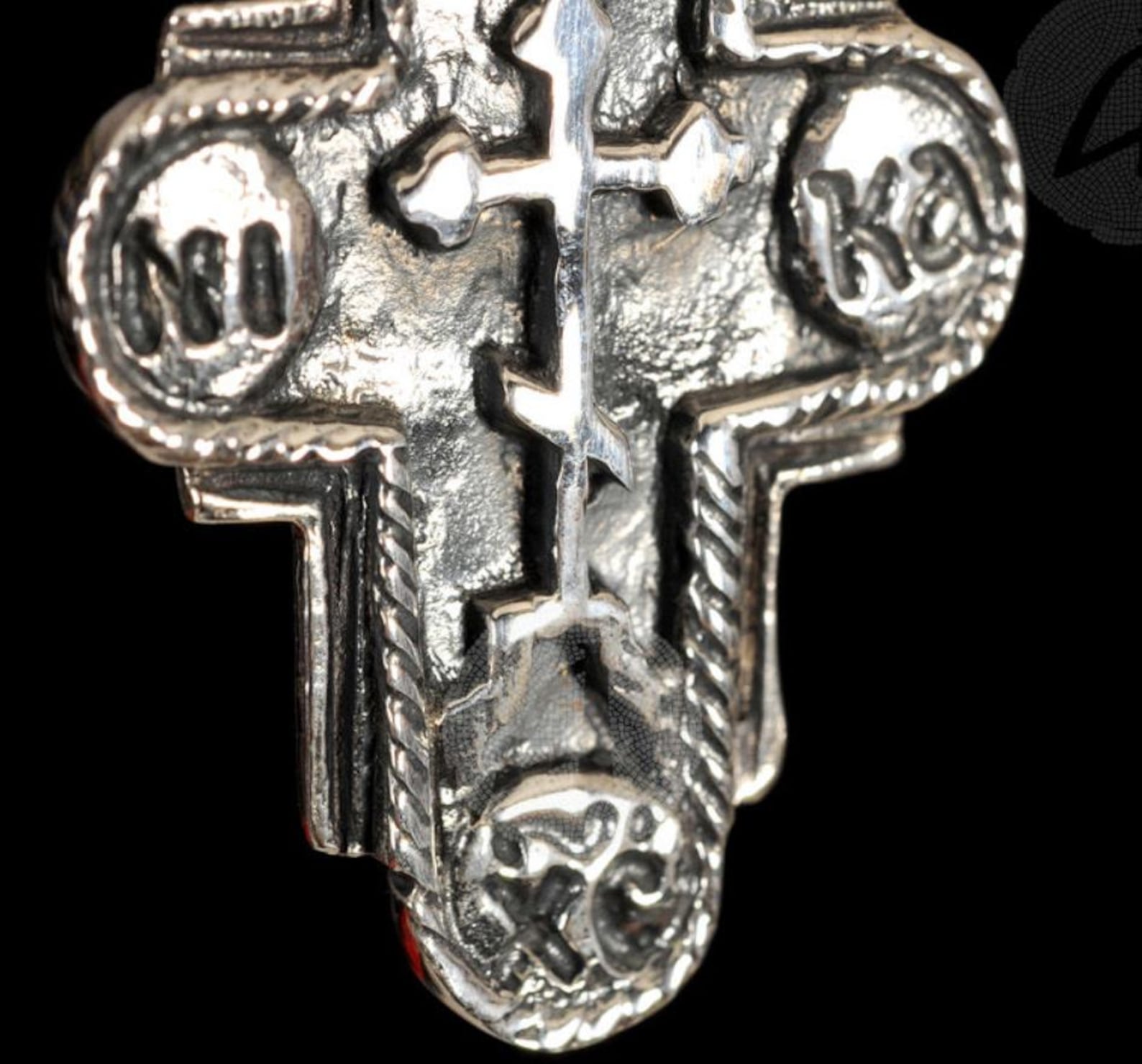 Cross Silver IC XC NIKA Jesus Monastic 925 Original Athos Monasteries Handmade Orthodox ...