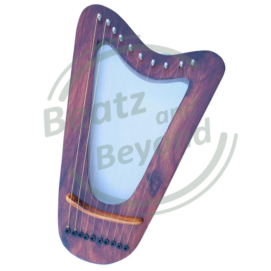 Rosewood Lyre Harp 10 Metals Strings Curved Design Lyre Harps - Etsy
