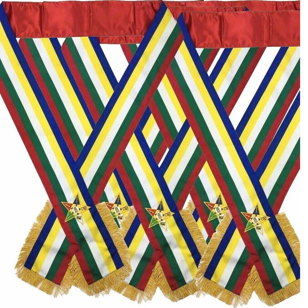 Masonic Order Eastern Star Sash OES SASHES Masonic Sashes 5 - Etsy