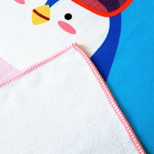 Cute Penguin Beach Towel, Extra Soft Microfiber Pool Towel for Kids ...