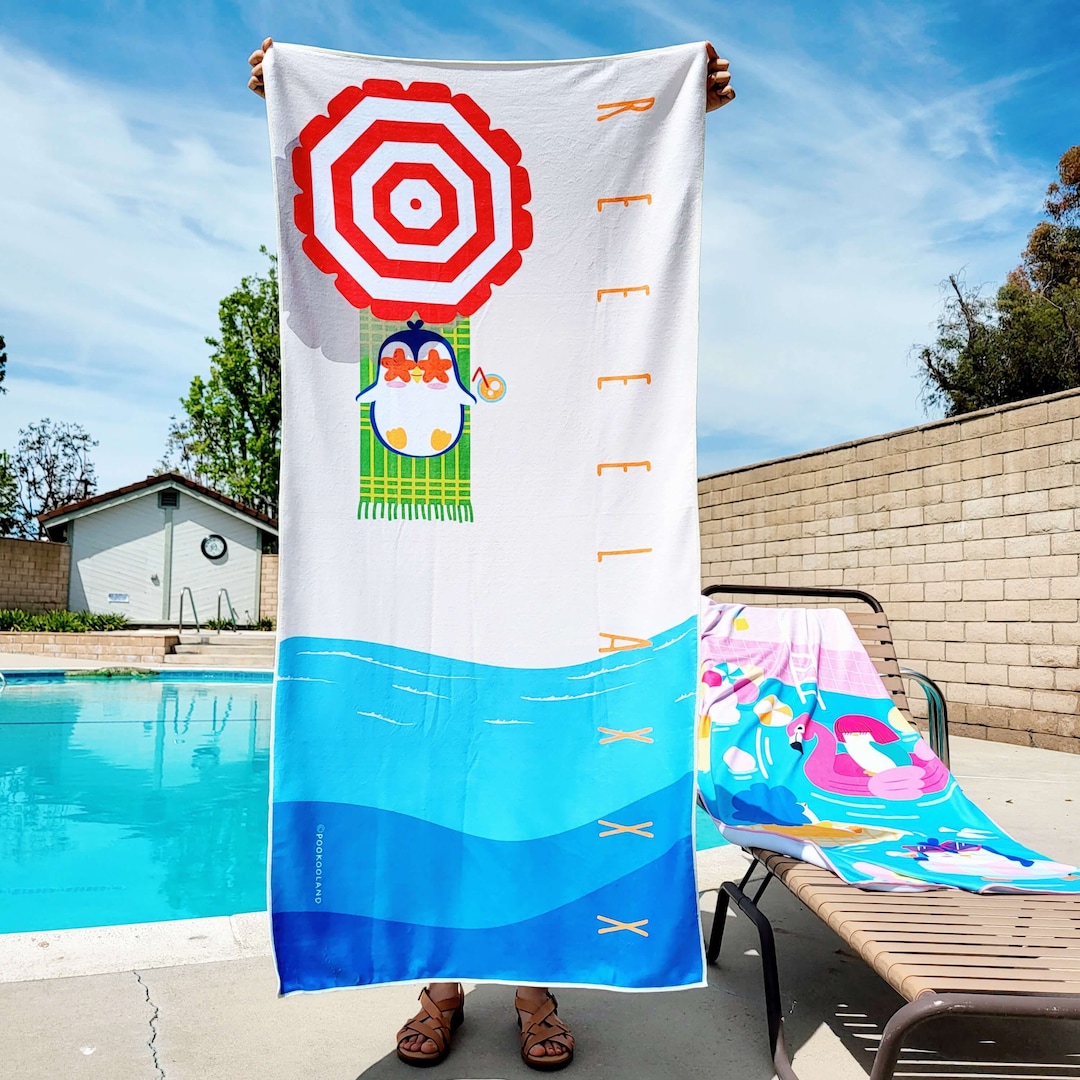 Cute Penguin Beach Towel, Extra Soft Microfiber Pool Towel for Kids ...