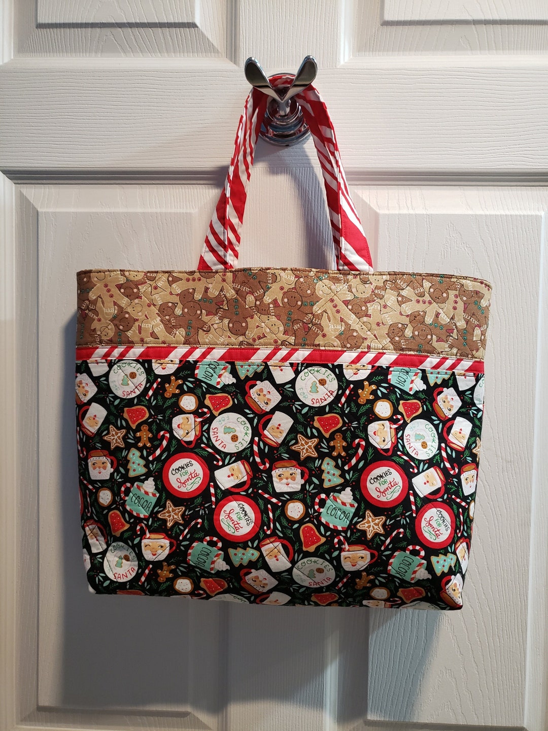 Cookies for Santa Quilted Tote Bag 1 - Etsy