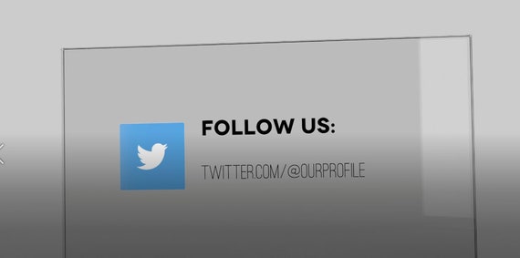 Glass Outro 3 Icons Video Template | Etsy