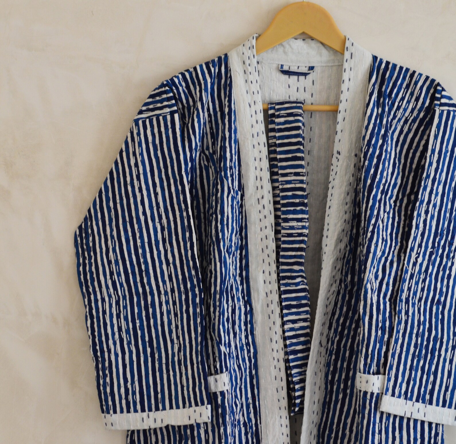 Luxurious Oversized Cotton Bathrobe, Double Sided 2-layer Gauze Morning ...