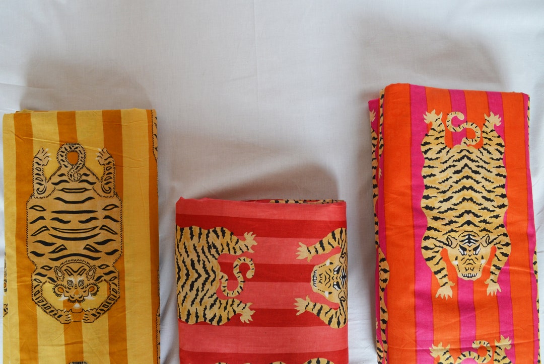 Tibetan Tiger Print Fabric by the Yard, Running Loose Sewing Craft ...
