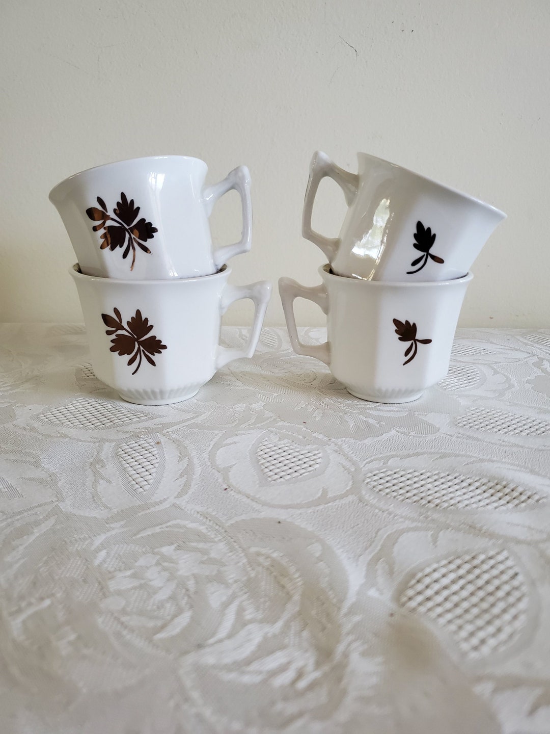 Set of Four Adams Tea Leaf Ironstone Tea Cups - Etsy
