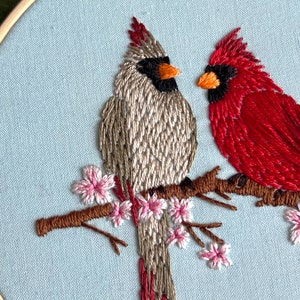 PDF Pattern | 5" Cardinal Embroidery Pattern | Cardinal Birds and ...