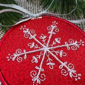 6 Beaded Snowflakes Embroidery Pattern | Bead Embroidery | Christmas ...
