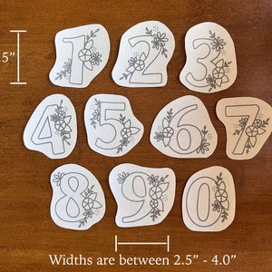 Floral Numbers Embroidery Pattern | Water Soluble Stick and Stitch ...