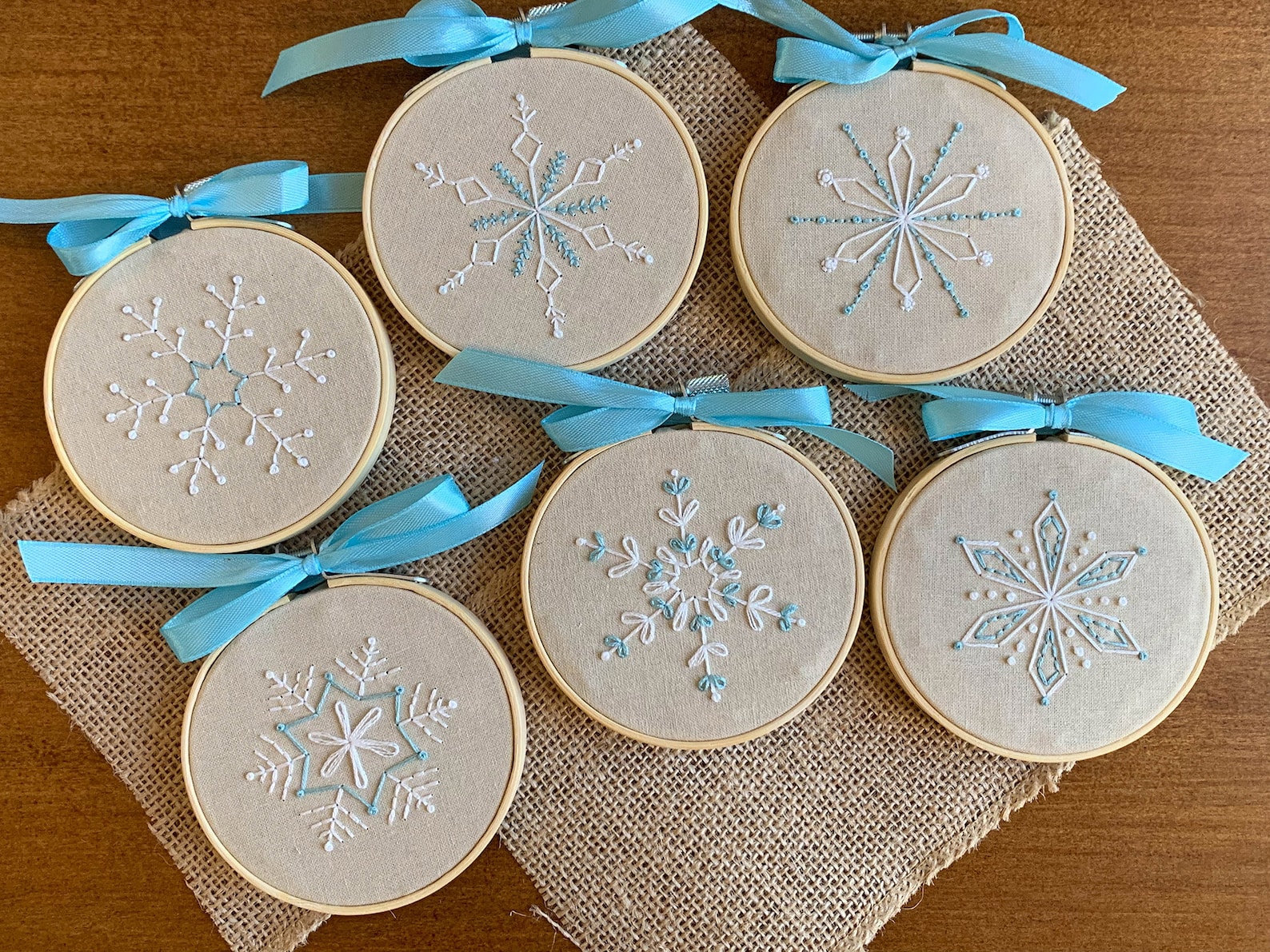 Snowflake Christmas Embroidery Pattern Hand Embroidery Design ...