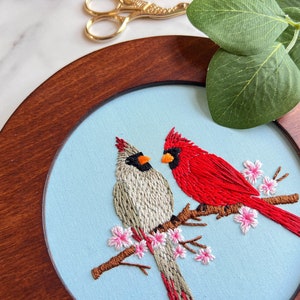 PDF Pattern | 5" Cardinal Embroidery Pattern | Cardinal Birds and ...